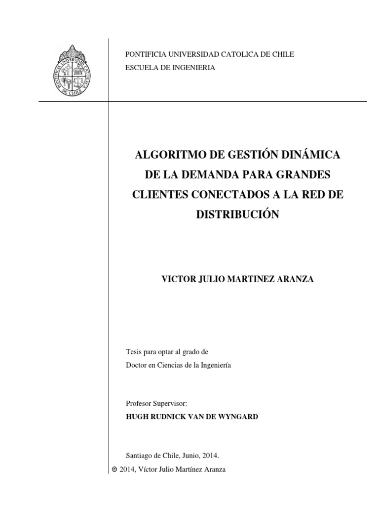 Algoritmo de Gestión Dinámica de La Demanda para Grandes Clientes ...