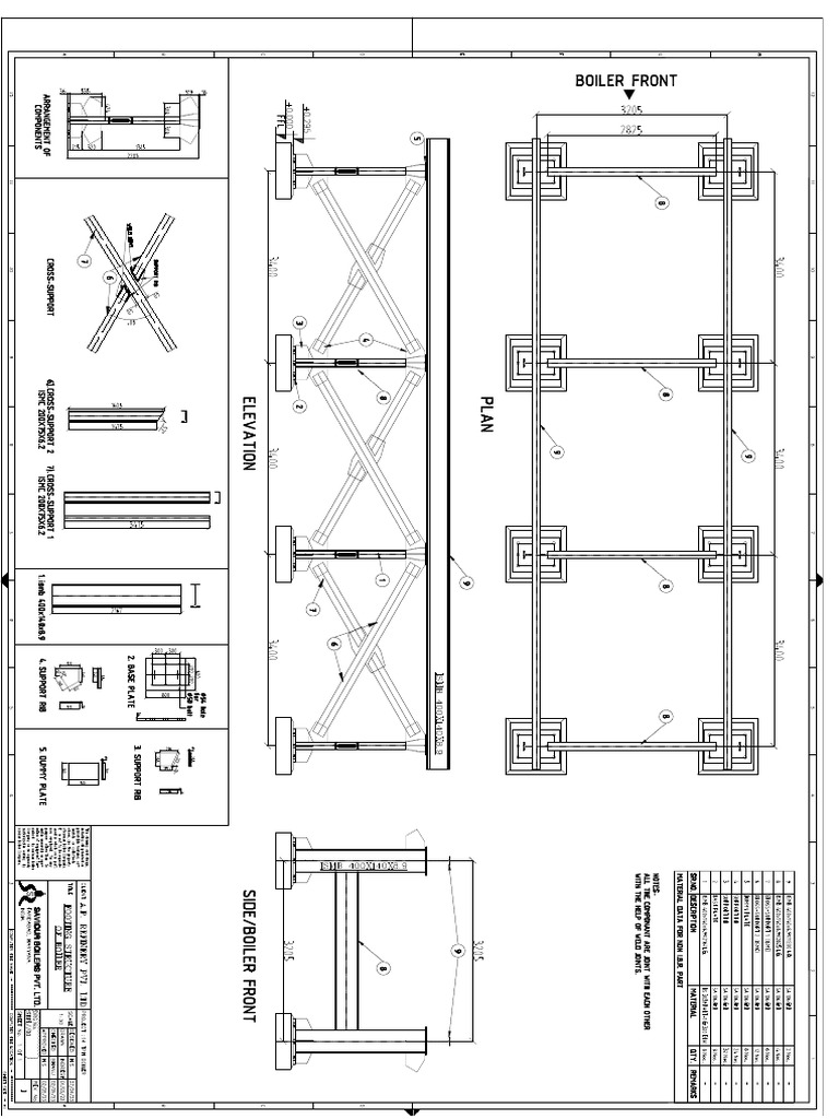 Footing Arrangement of Boiler | PDF