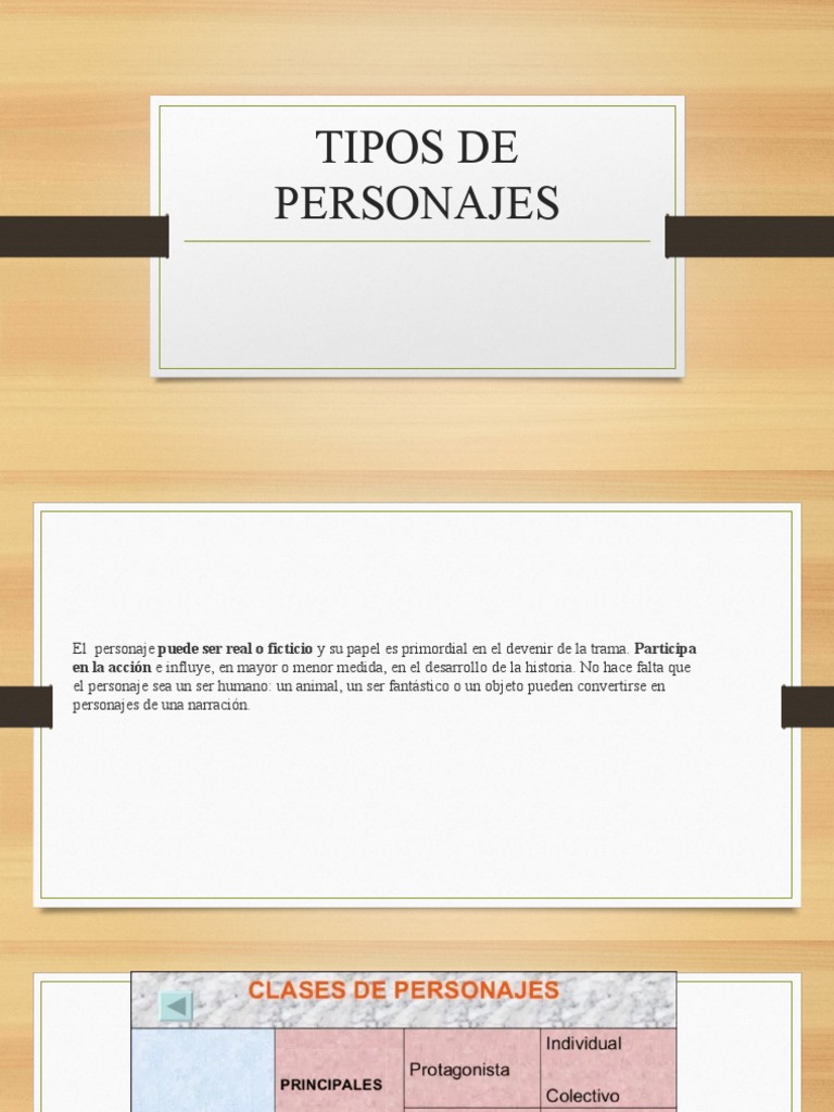 Tipos de Personajes | PDF