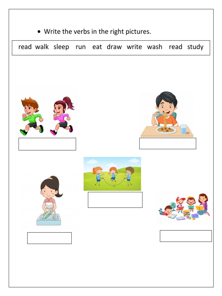 ESL Verb and Pronoun Practice Worksheet | PDF