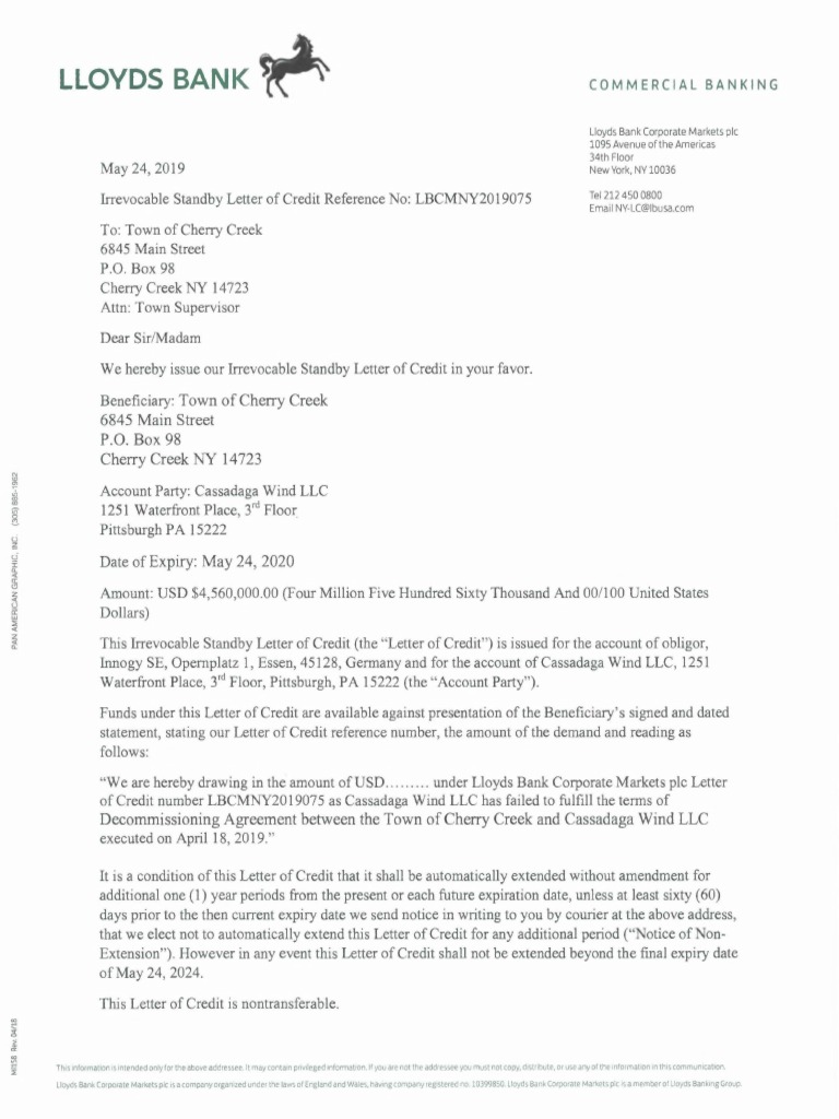 Lloyds Bank Irrevocable Credit Letters | PDF | Letter Of Credit | Justice