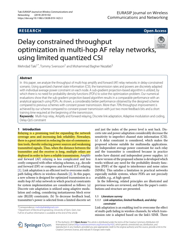 Delay Constrained Throughput Pdf Computer Network Bit Rate