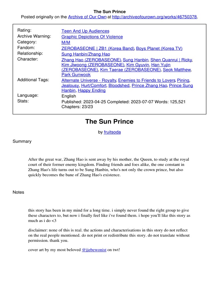 The Sun Prince | PDF