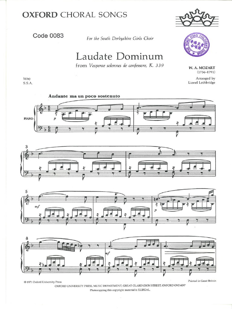 Mozart Laudate Dominum | PDF