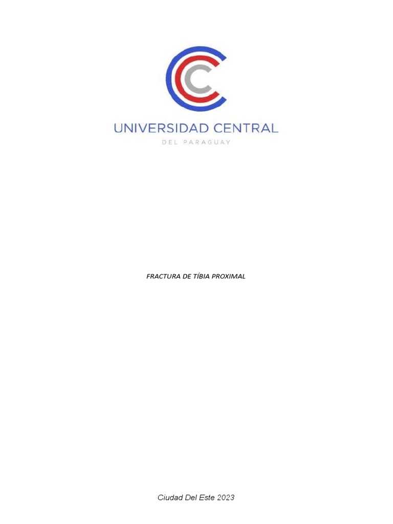 Fractura de Tibia Proximal: Diagnóstico y Tratamiento | PDF | Ciencia y ...