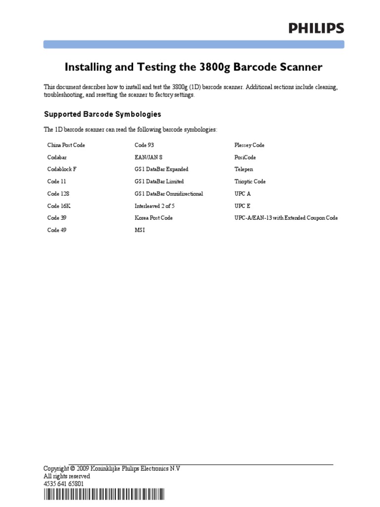 Install Guide - 1D Barcode Scanner .PDF Nodeid 6049340&vernum - 2 | PDF