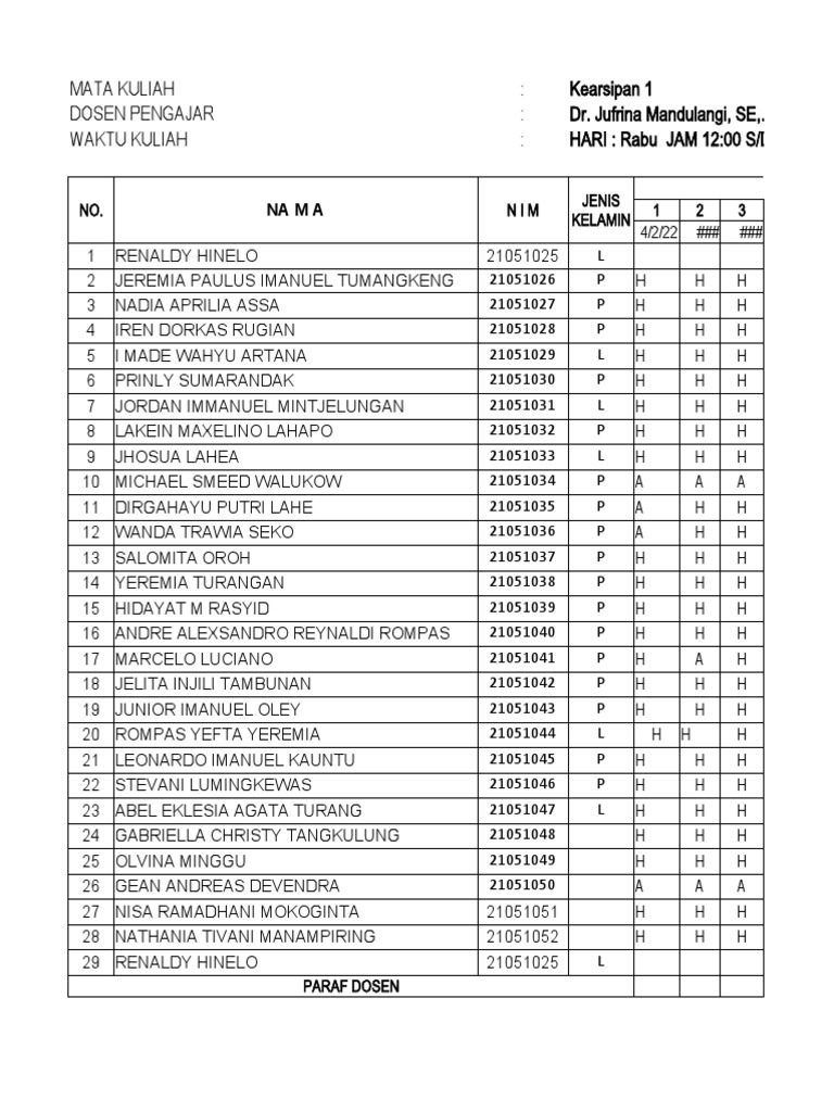 Absen Kearsipan1 Ab2 | PDF