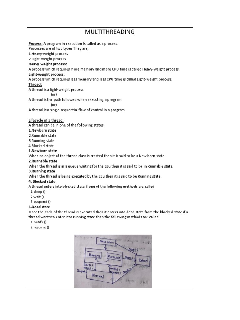 Oopj Unit4 | PDF | Thread (Computing) | Process (Computing)
