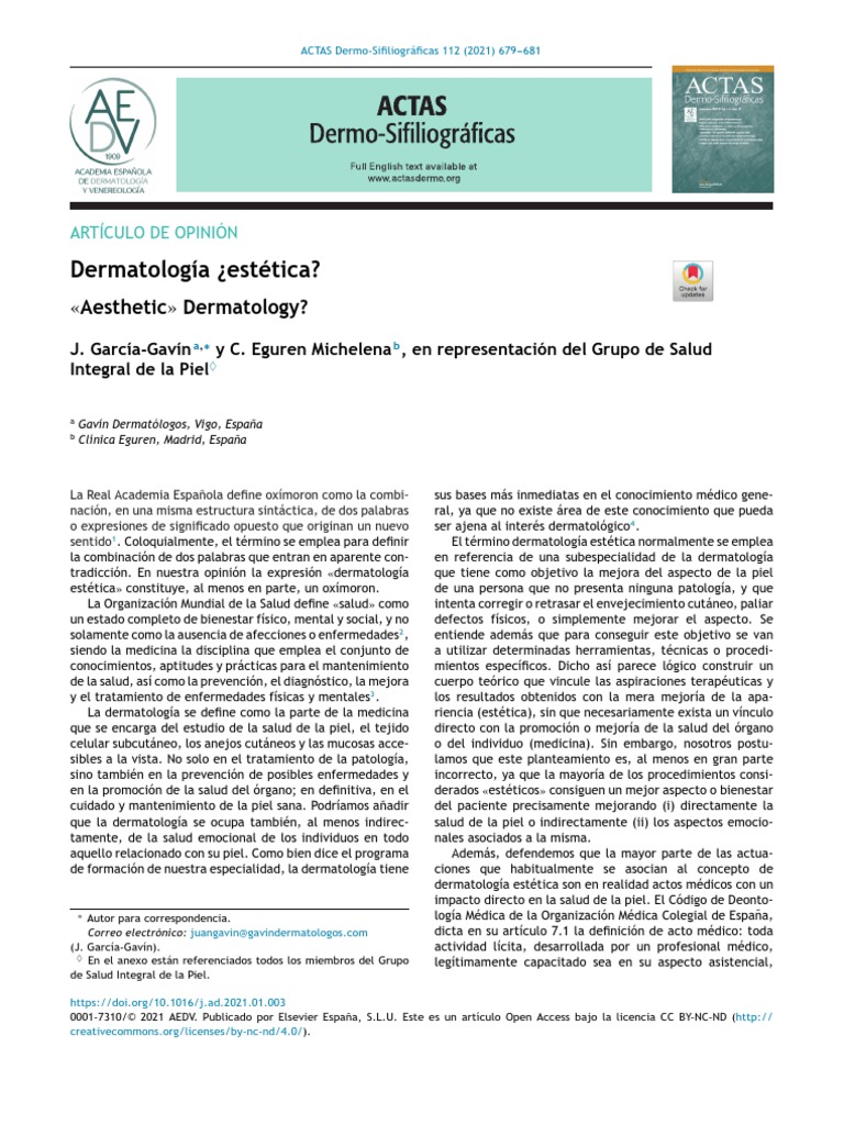 Dermatología Estética | PDF