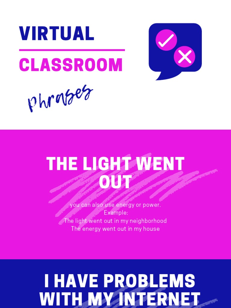 Virtual Classroom Phrases. | PDF