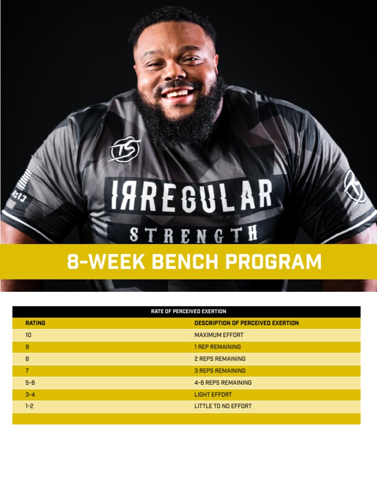 8 Week Bench Program Web | PDF | Weight Training