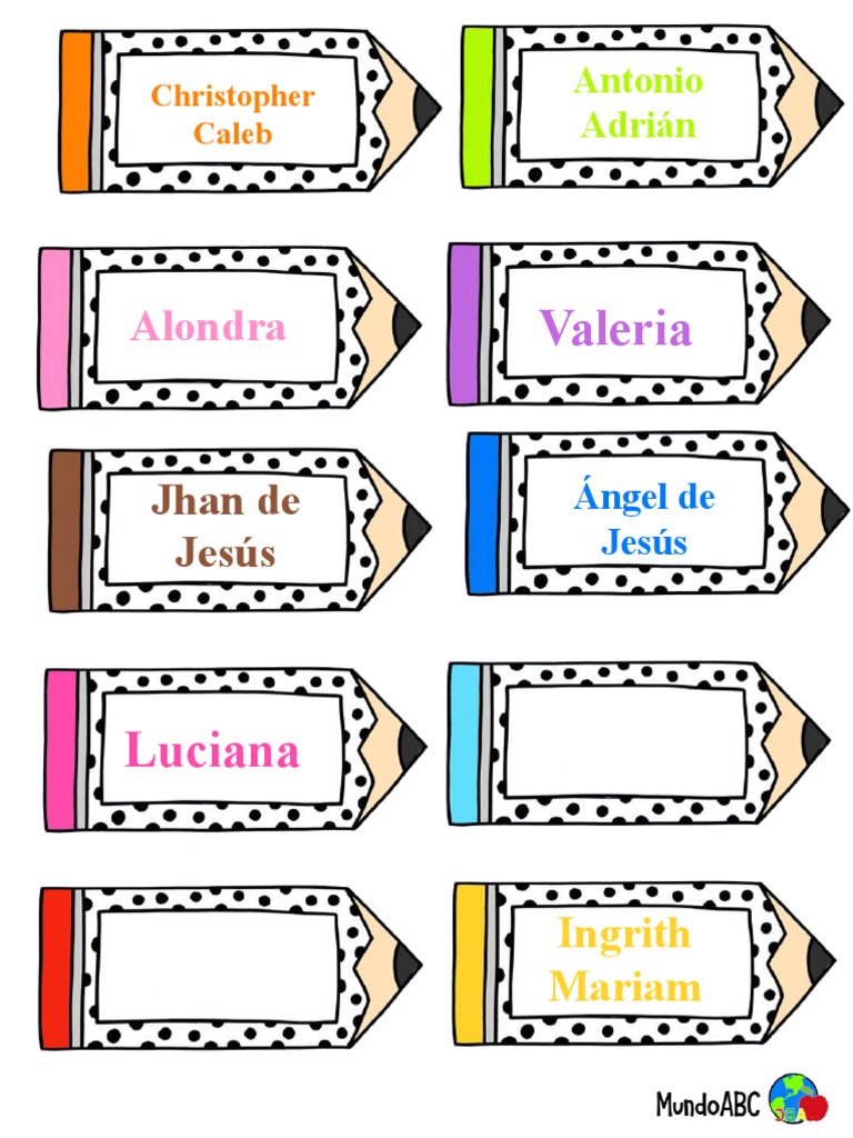 21.gafetes Editables 1 | PDF