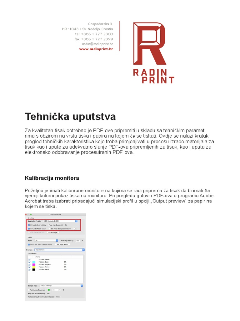 Tehnička Uputstva | PDF
