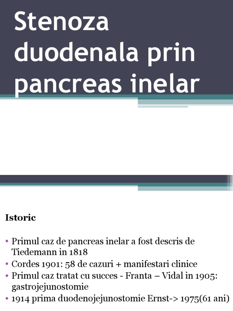 Stenoza Duodenala Prin Pancreas Inelar | PDF