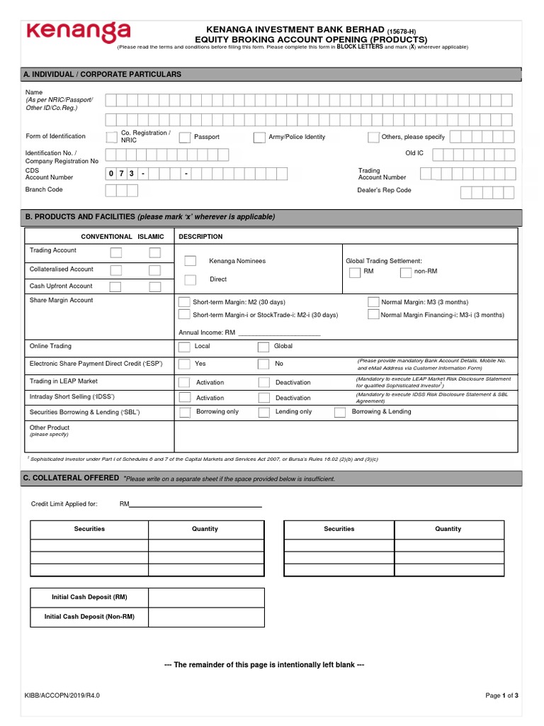 Equity Broking Account Opening (Products) | PDF | Banks | Securities ...