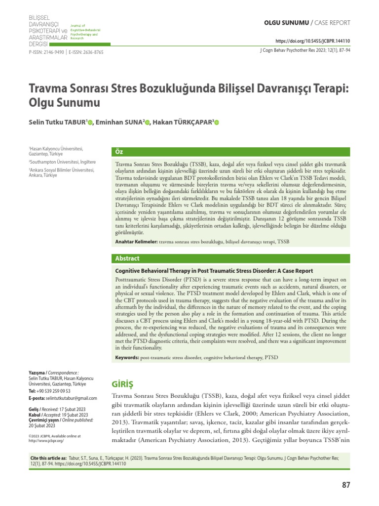 TSSB BDT Olgu Sunumu | PDF