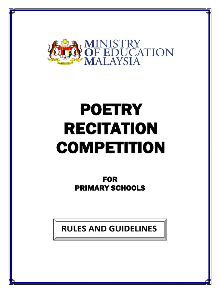 Primary School Poetry Recitation Rules | PDF | Poetry | Body Language