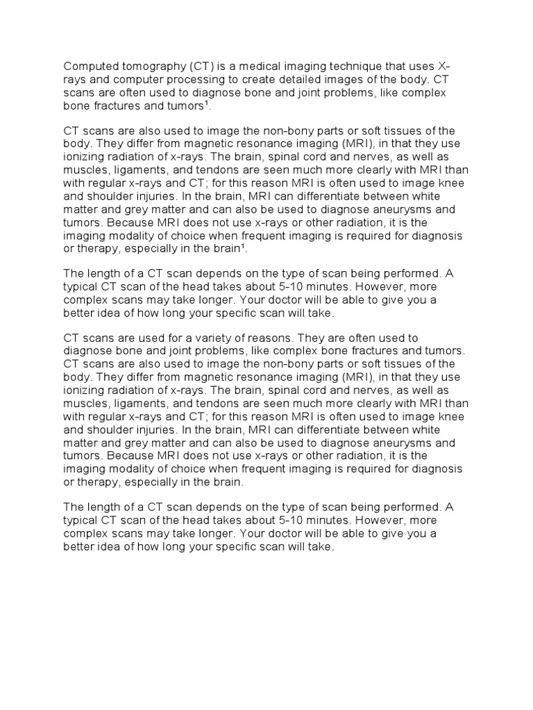 CT Basic Information | PDF