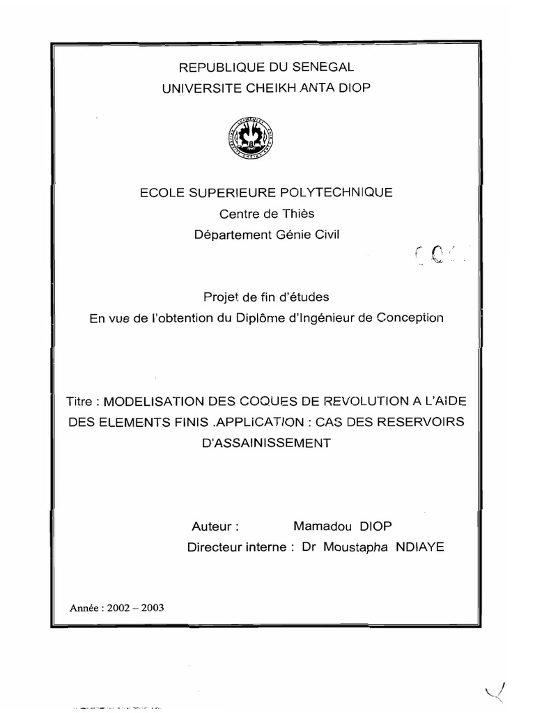 Modélisation Coques Révolution: Étude Finie | PDF | Méthode des ...