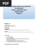 00 Grade 8 - Technology-Revision Notes | PDF | Lever | Machines