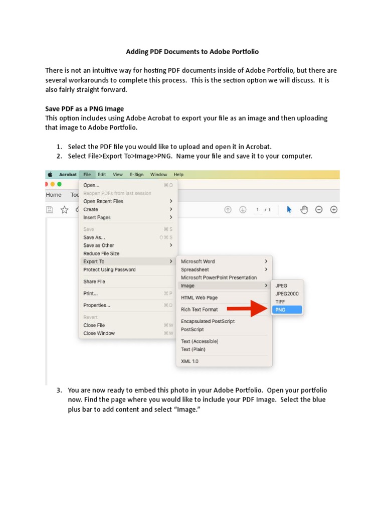 Adding PDF Documents To Adobe Portfolio 2 | PDF