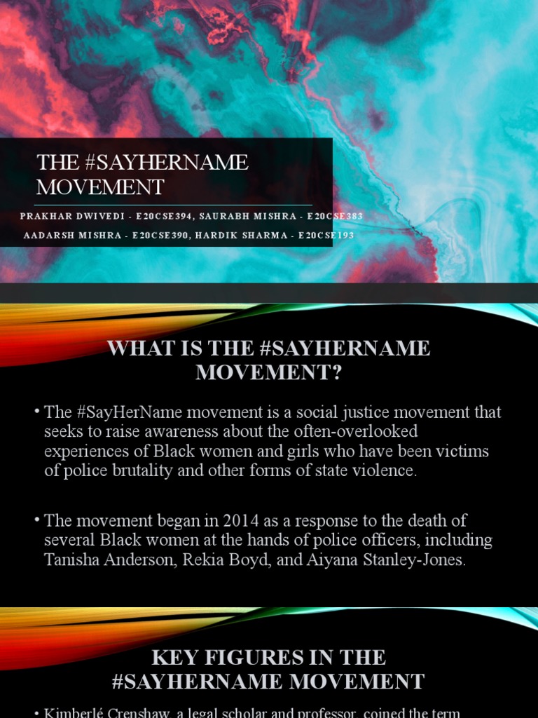 Say Her Name Movement - Black Feminism | PDF | Social Science