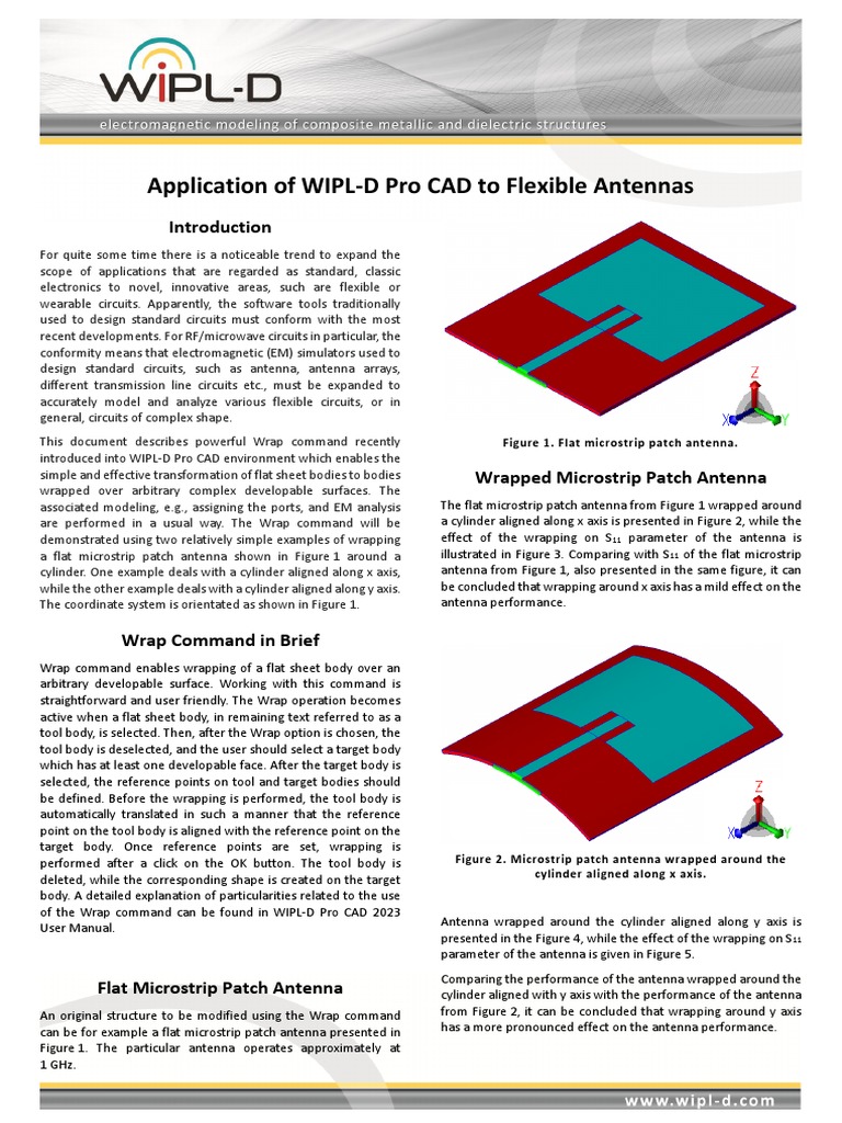 Application of WIPL-D Pro CAD To Flexible Antennas | PDF | Antenna ...