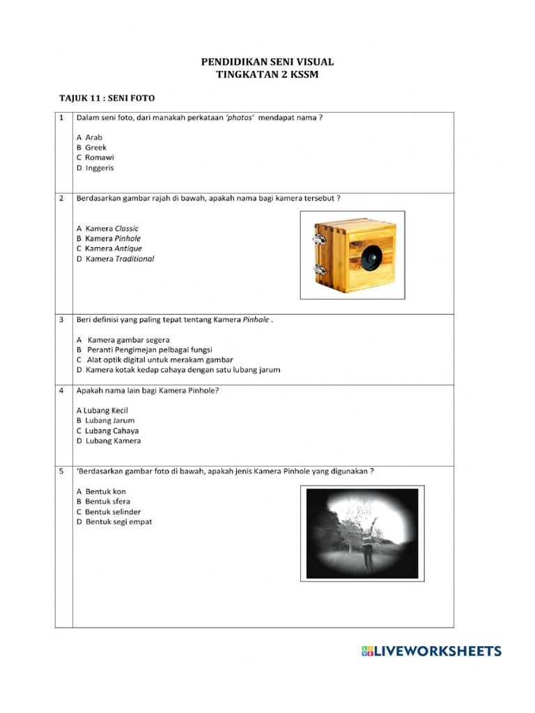 Seni Foto Ting 2 | PDF