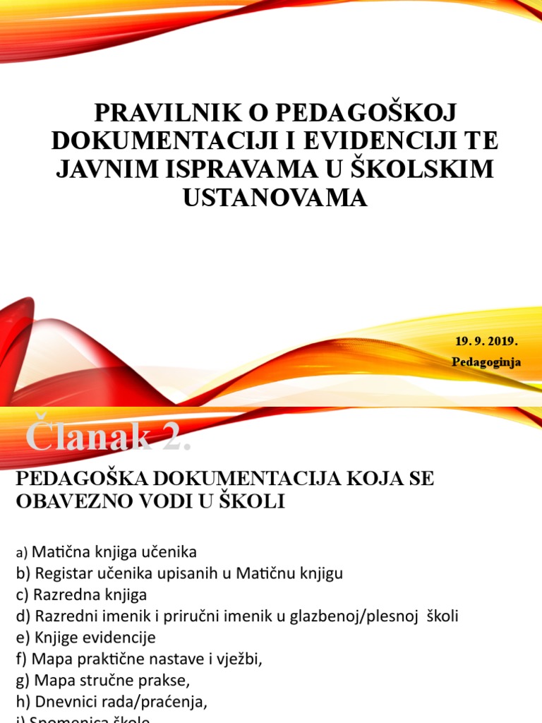 Pedagoška Dokumentacija | PDF
