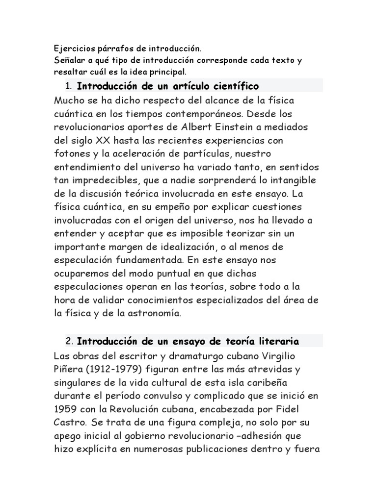 Ejercicio P. Introducción | PDF | Agricultura | Física