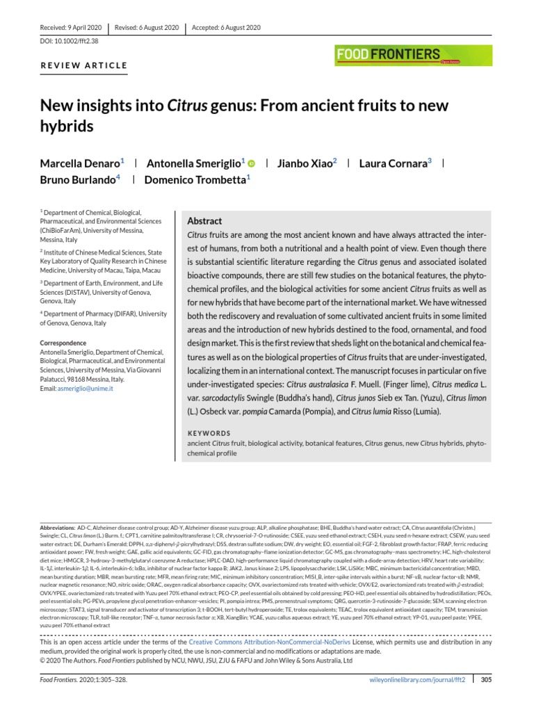From Ancient Fruits To New Hybrids | PDF | Citrus | Lime (Fruit)