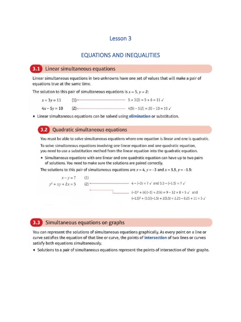 Edexcel IAl Maths P1 - Lesson 3 | PDF