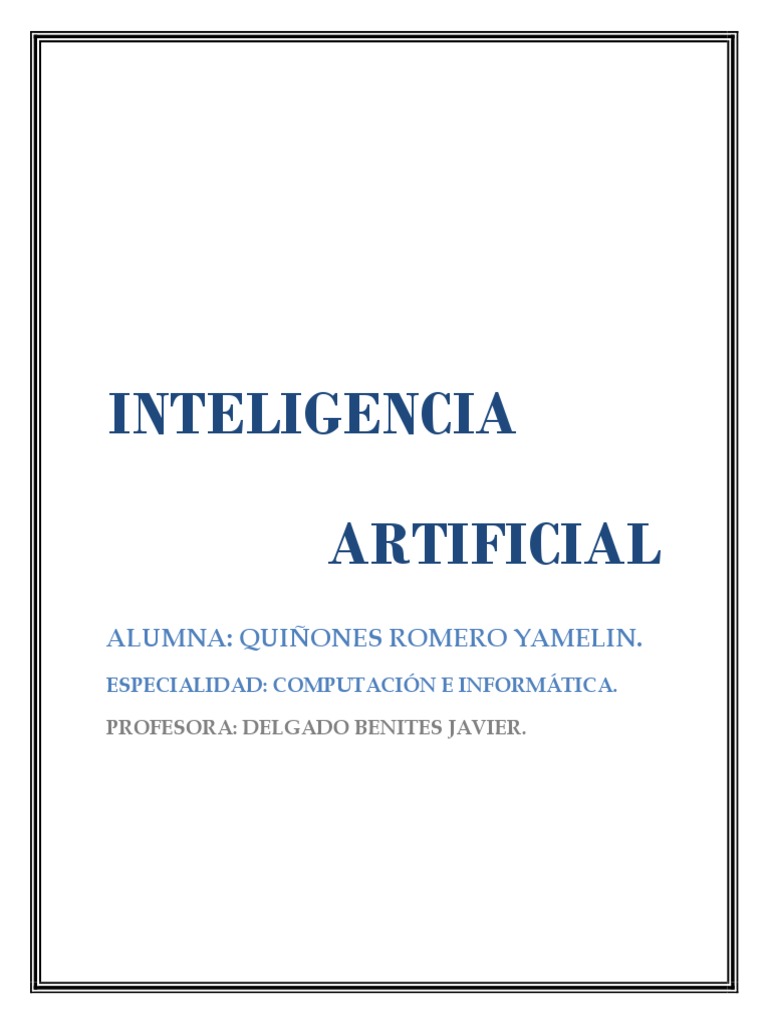 Inteligencia Artificial | PDF | Inteligencia artificial | Inteligencia (IA) y semántica