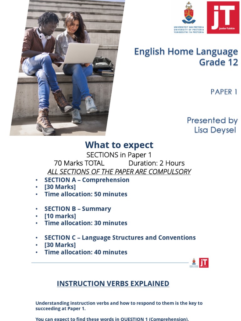 English Home Language Paper 1 Summer School Exam Preparation | PDF ...