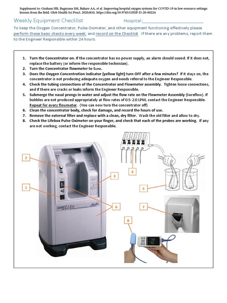 Weekly Equipment Checklist | PDF | Flow Measurement | Equipment