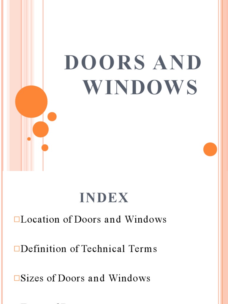 Doors - Windows | PDF | Art | Technology & Engineering