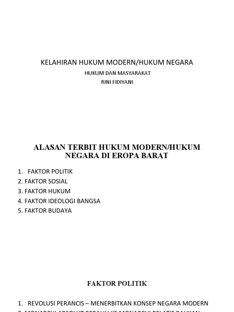 Hukum Modern | PDF | Politik | Sejarah