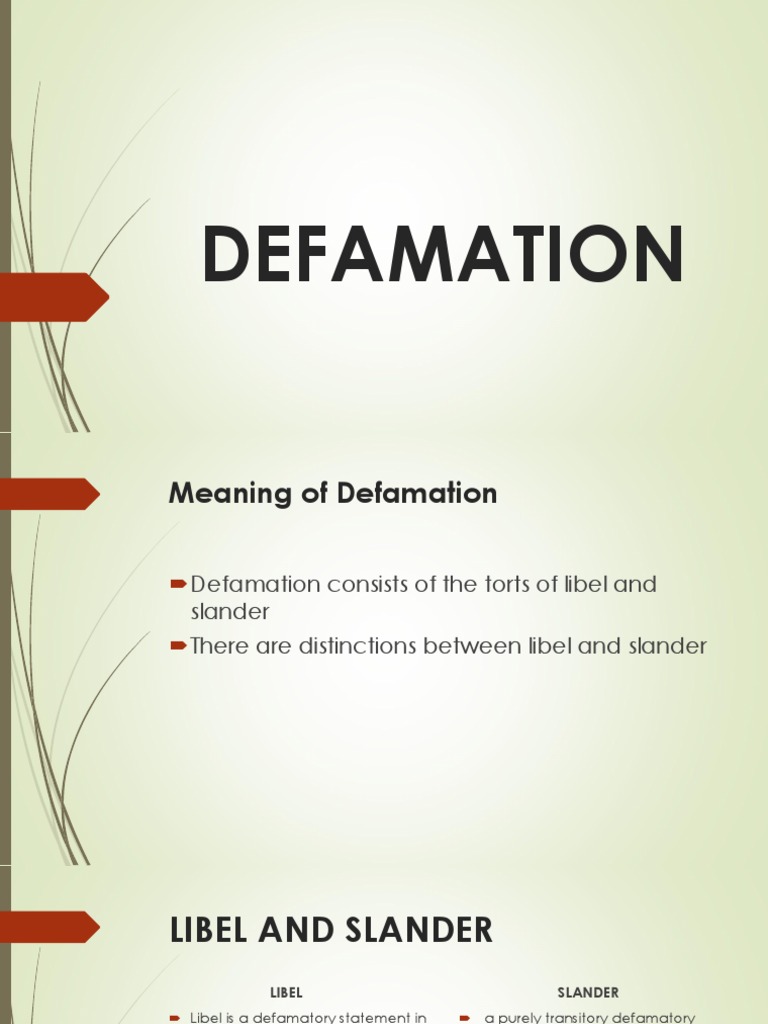 Defamation | PDF | Defamation | Justice