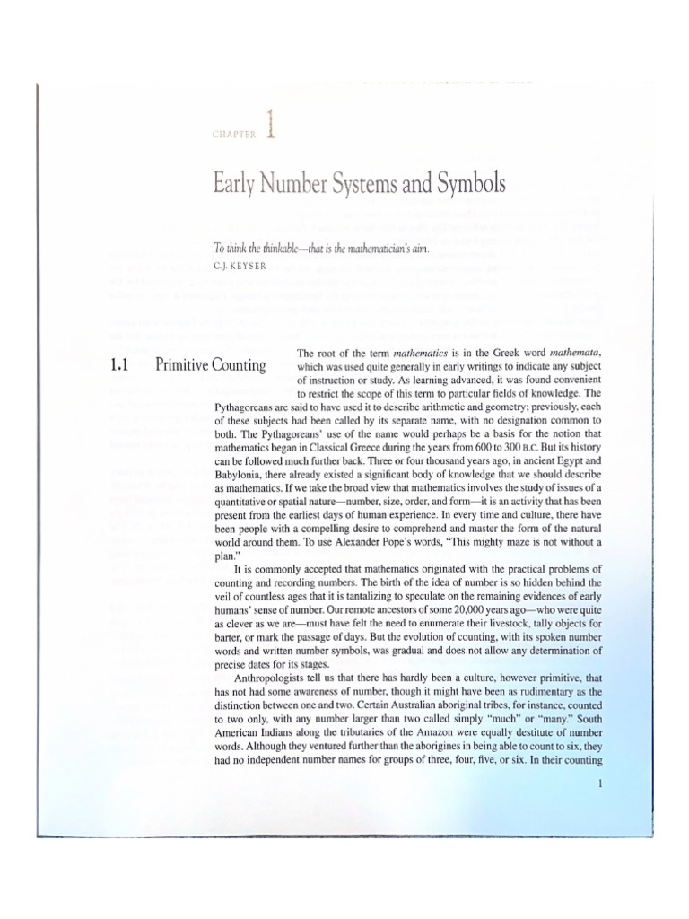 Early Number Systems and Symbols | PDF