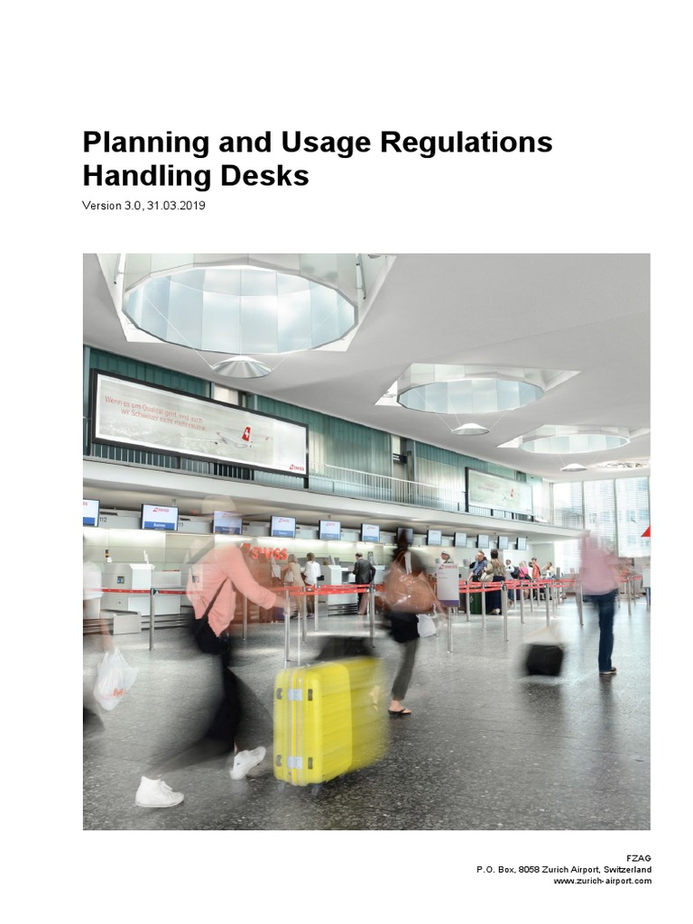 PAX Handling Desks - Usage Regulations ZRH Apt | PDF | Airport