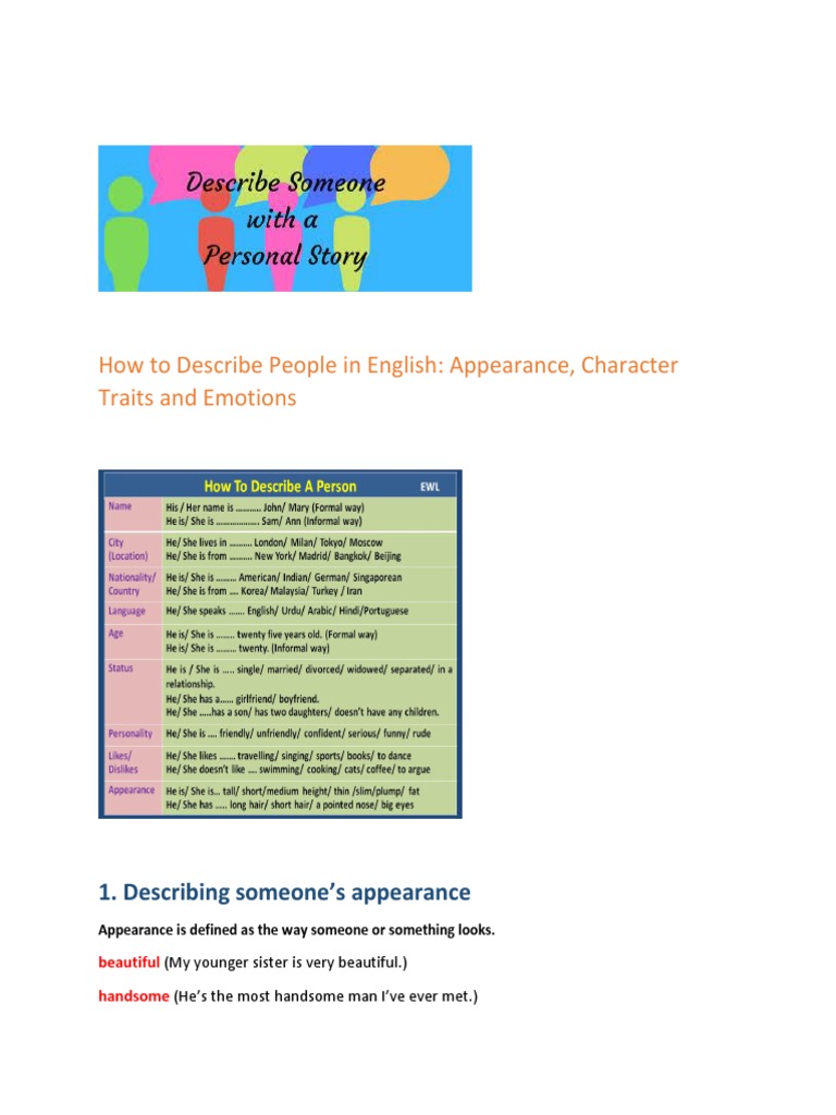 Celebrity and How To Describe People | PDF