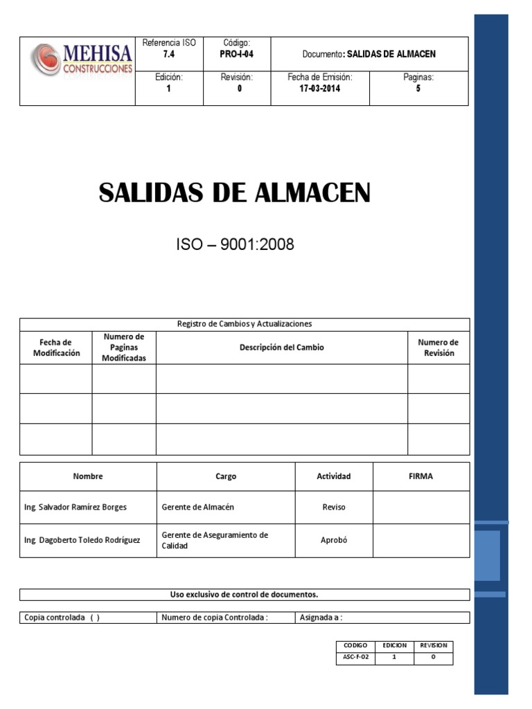 Salidas de Almacen | PDF | Business | Economias