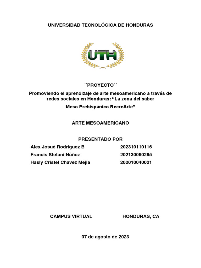 M9 - T7 Proyecto Grupal de Divulgación y Enseñanza Sobre Arte Mesoamericano Prehispánico en ...