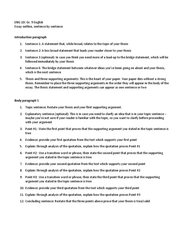 Essay Outline - Williams | PDF | Argument | Essays