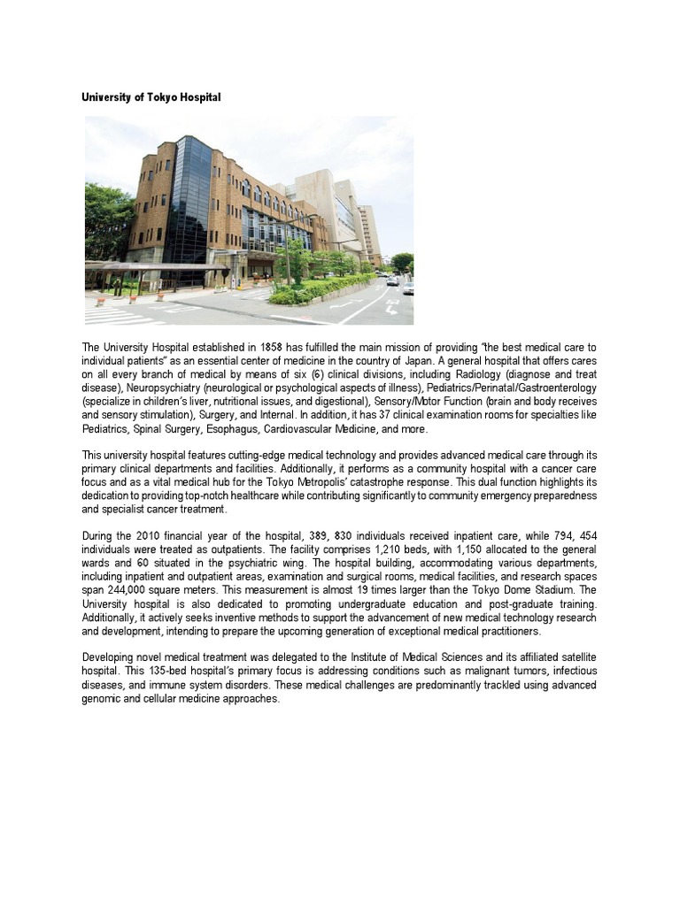 Case Study (Hospital) | Download Free PDF | Hematopoietic Stem Cell Transplantation | Hospital