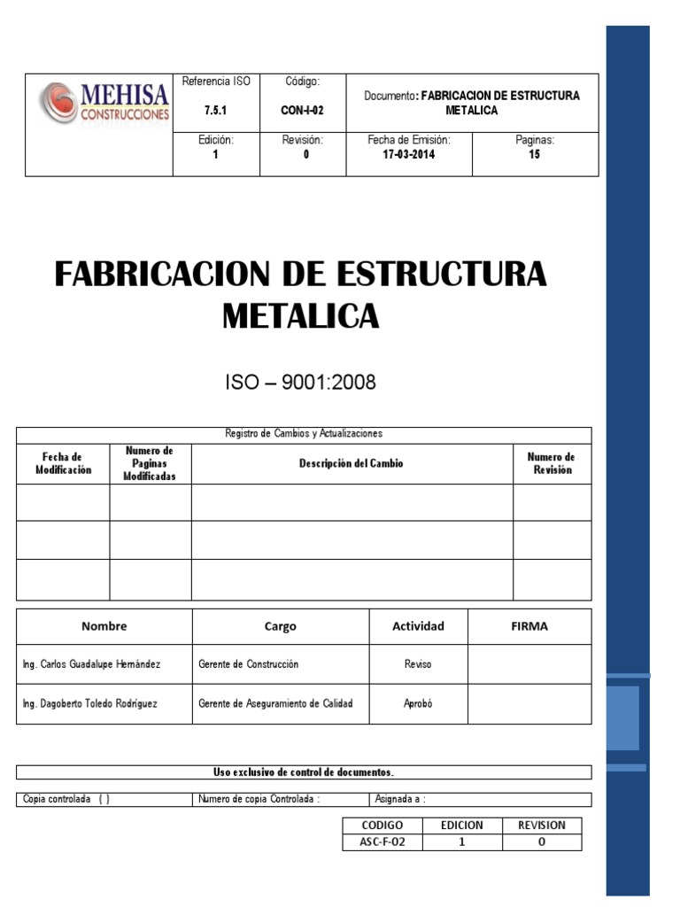 Fabricacion de Estructura Metalica | PDF