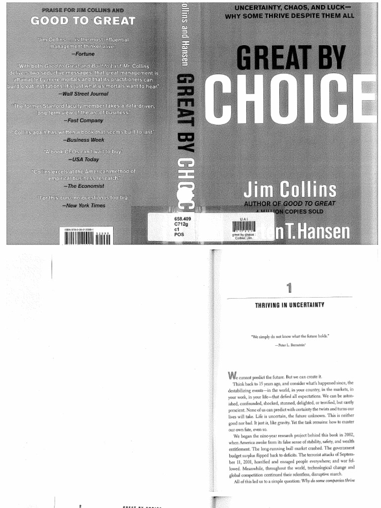 Great By Choice Capitulos 1 Al 3 Pdf
