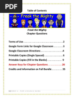 Freak The Mighty Chapter Questions | PDF