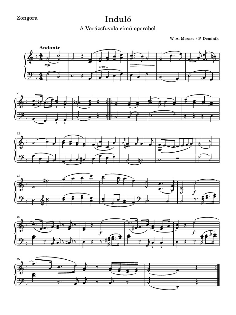 Induló Zongora | PDF