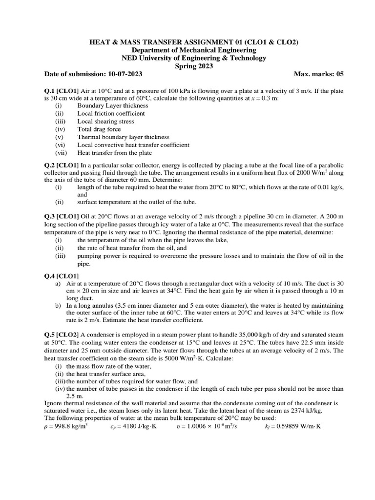 HMT Assignment 07-04-2023 10.08 | PDF